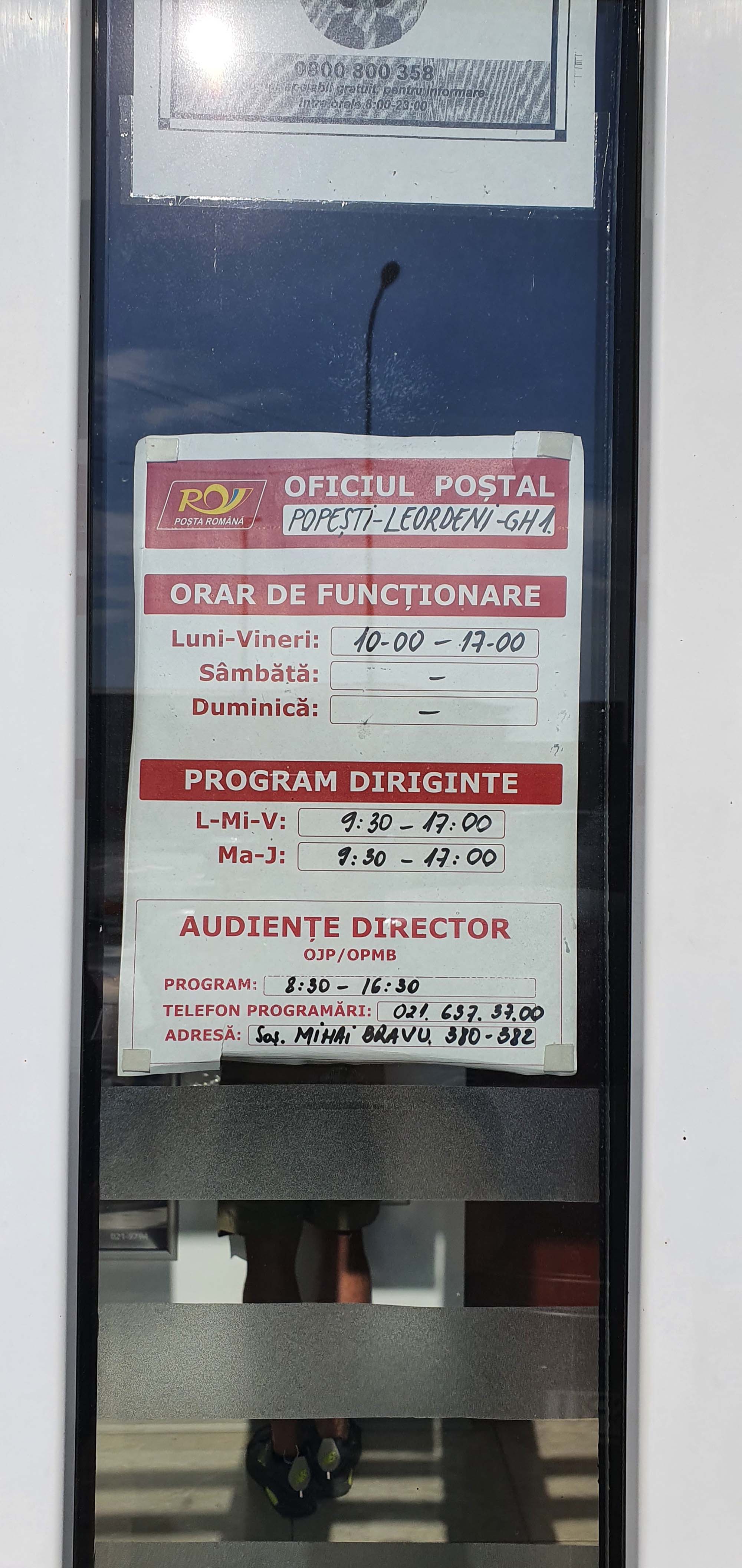Oficiul Postal Nr.1 str. Drumul Fermei - Inchis din Popesti-Leordeni