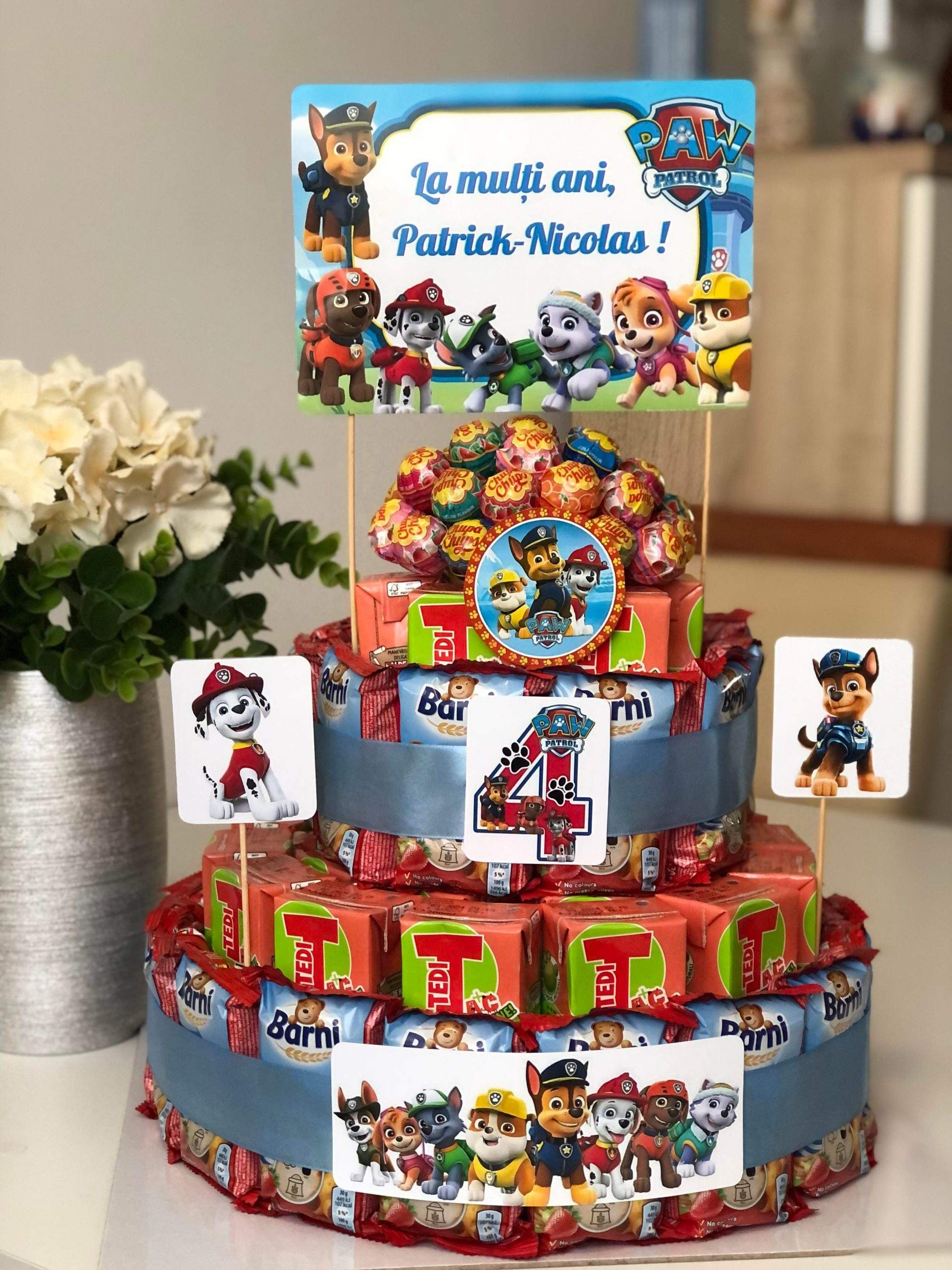 Tort copii, tort dulciuri ambalate, tort gradinita din Popesti-Leordeni